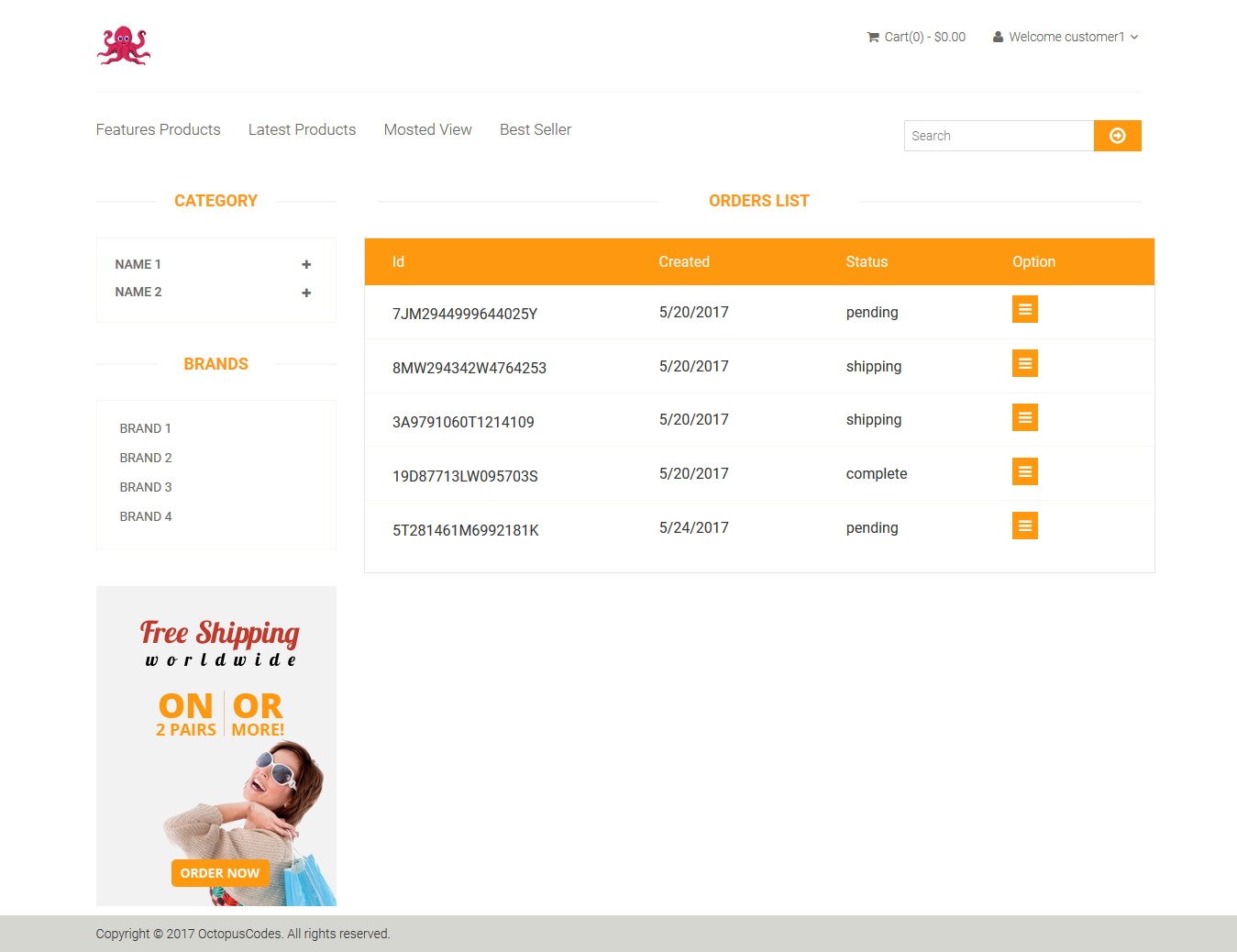 OctopusCodes - Angular 2 Shopping Cart by octopuscodes | CodeCanyon